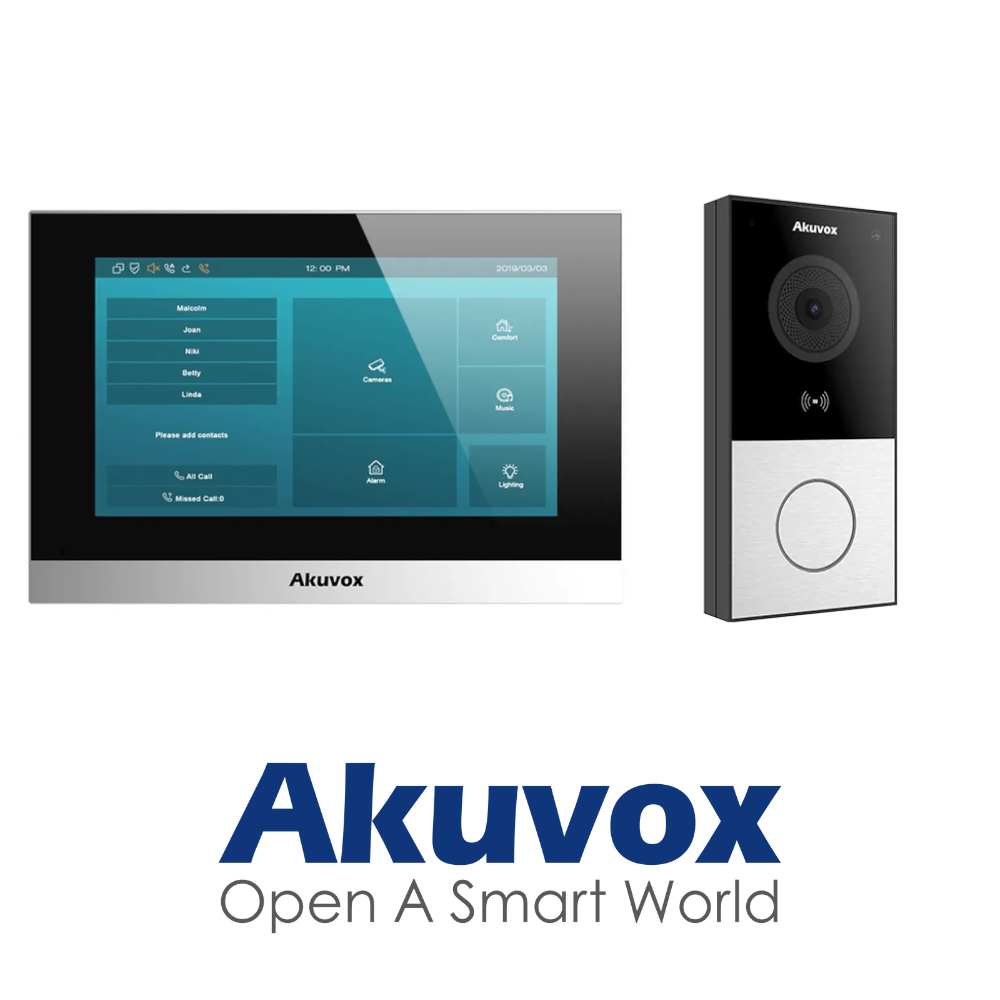 Комплект IP-відеодомофона Akuvox C313 black + панель E12W - купить в ...