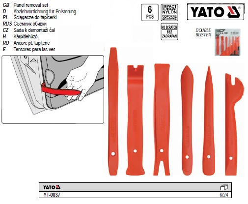 Набор съемник YATO Польша знимач внутришньой оббивки автомобиля 6 штук ...