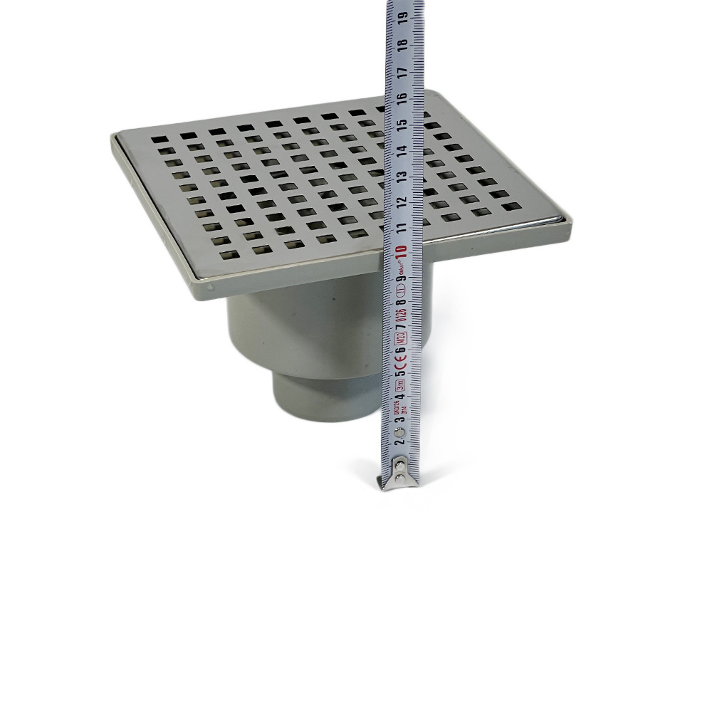 Купить Трап с вертикальным отводом душевой квадратный ECO DRAIN 15x15 ...