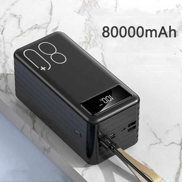 Купити Павербанк Power bank 4 роз'єми I-Battery 80000 mAh з ліхтариком ...