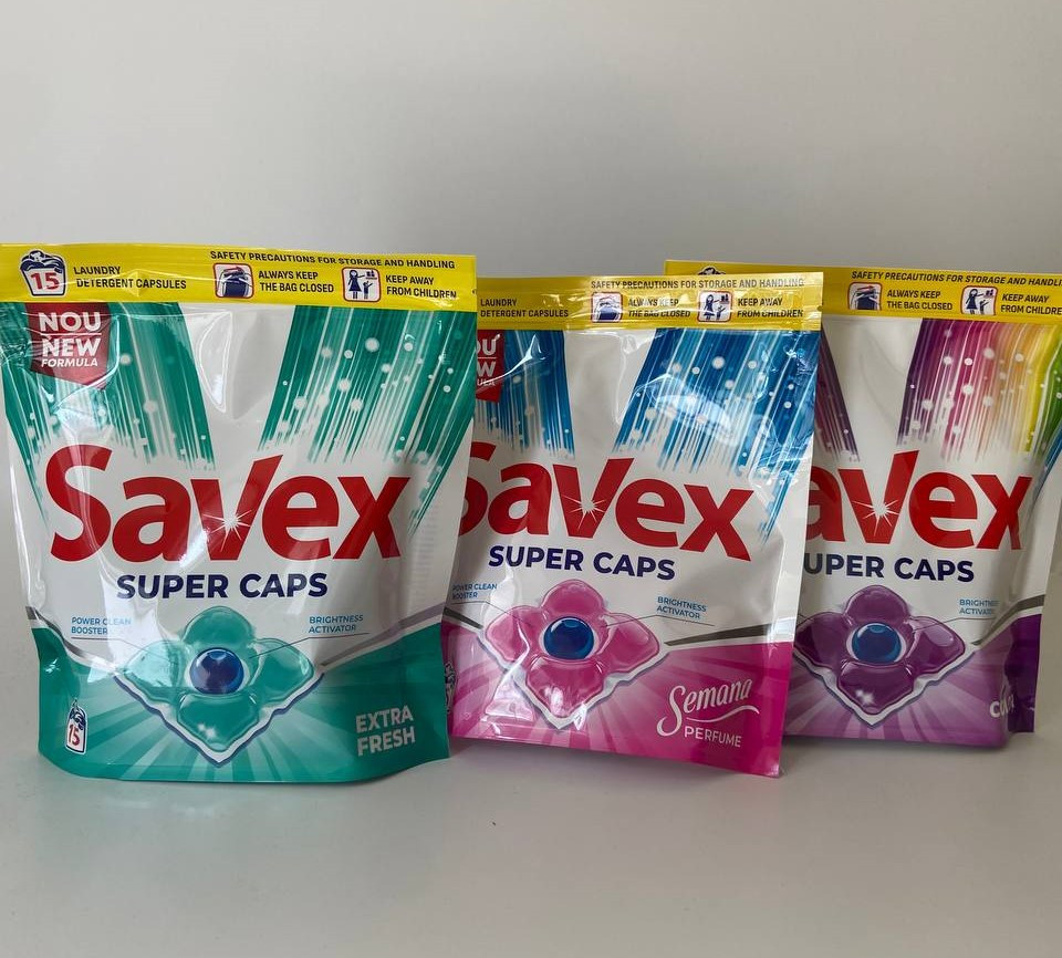 Купити Капсули для прання Savex Super Caps, 15 шт., ціна 165 грн - Prom ...