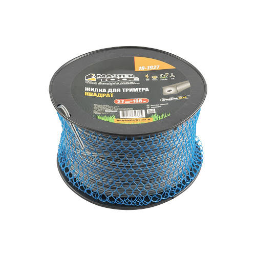 Лісочка для тріммера армована 2,70 мм*138 м, 1 кг, "квадрат" MASTERTOOL 19-1927 (ID#1295704427 ...