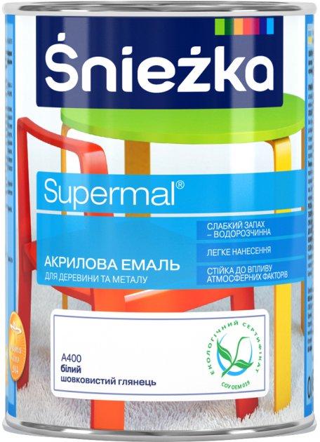 Sniezka Supermal АКРИЛ. А400 білий шовк.гл.0,8 дм3 (ID#1108715209 ...