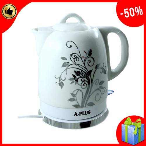 Электрочайник керамический A-Plus 2144 1.5 л, Качественный бытовой ...