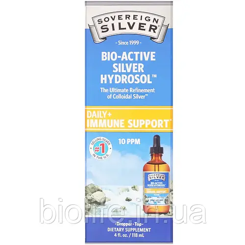 Купить Sovereign Silver, Bio-Active Silver Hydrosol, коллоидное серебро ...