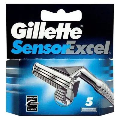 Gillette Sensor Excel 5шт. ОРИГИНАЛ сменные лезвия, кассеты для бритья ...