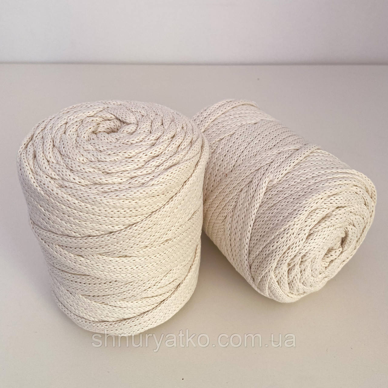Шнур плетений натуральний 5 мм (№752) Макраме корд cord macrame 5 mm ...