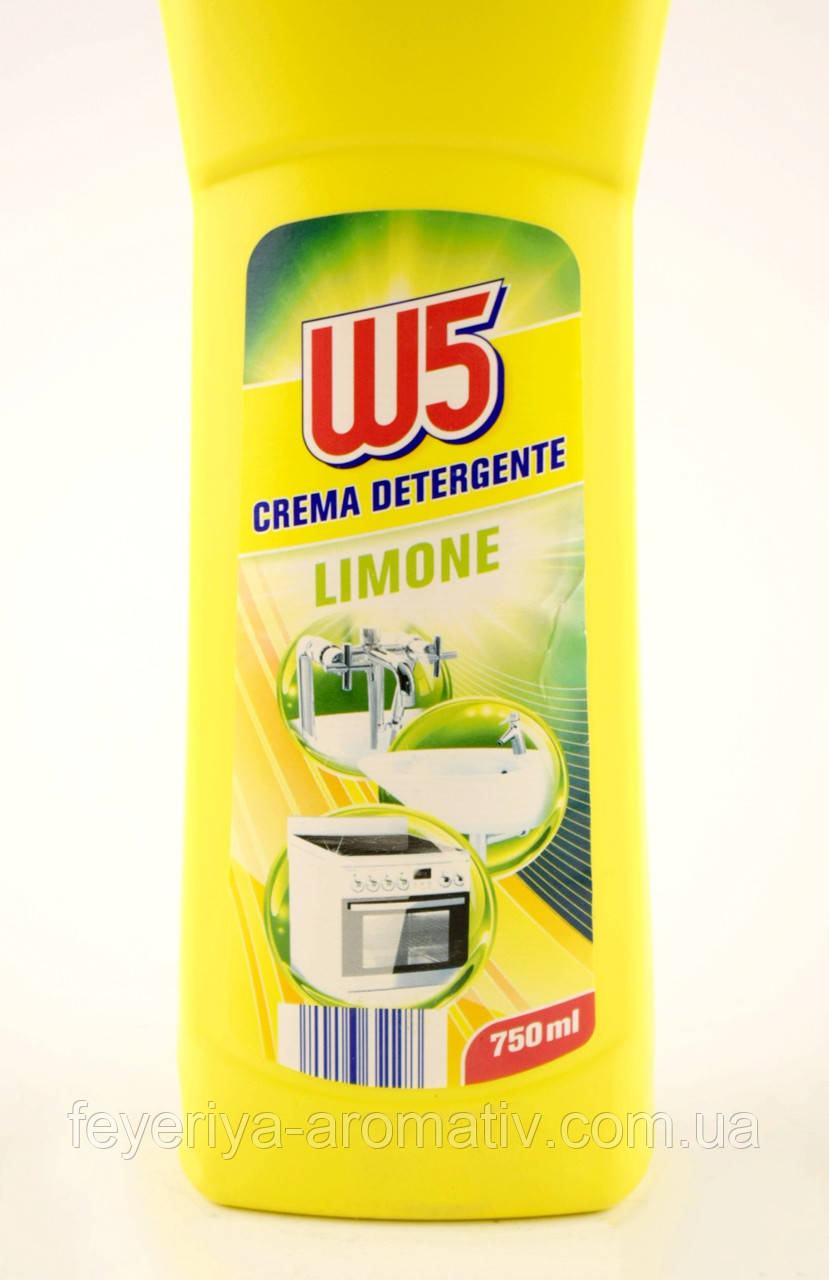 Универсальный крем для чистки W5 cream cleaner lemon, 750мл (Германия ...