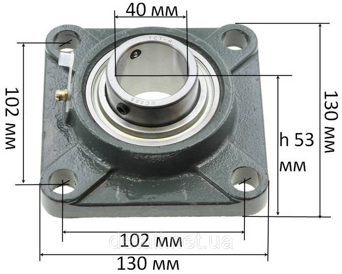 Купить Подшипник UCF208 D-40mm 130*102mm (подшипник UC208, Корпус F208 ...