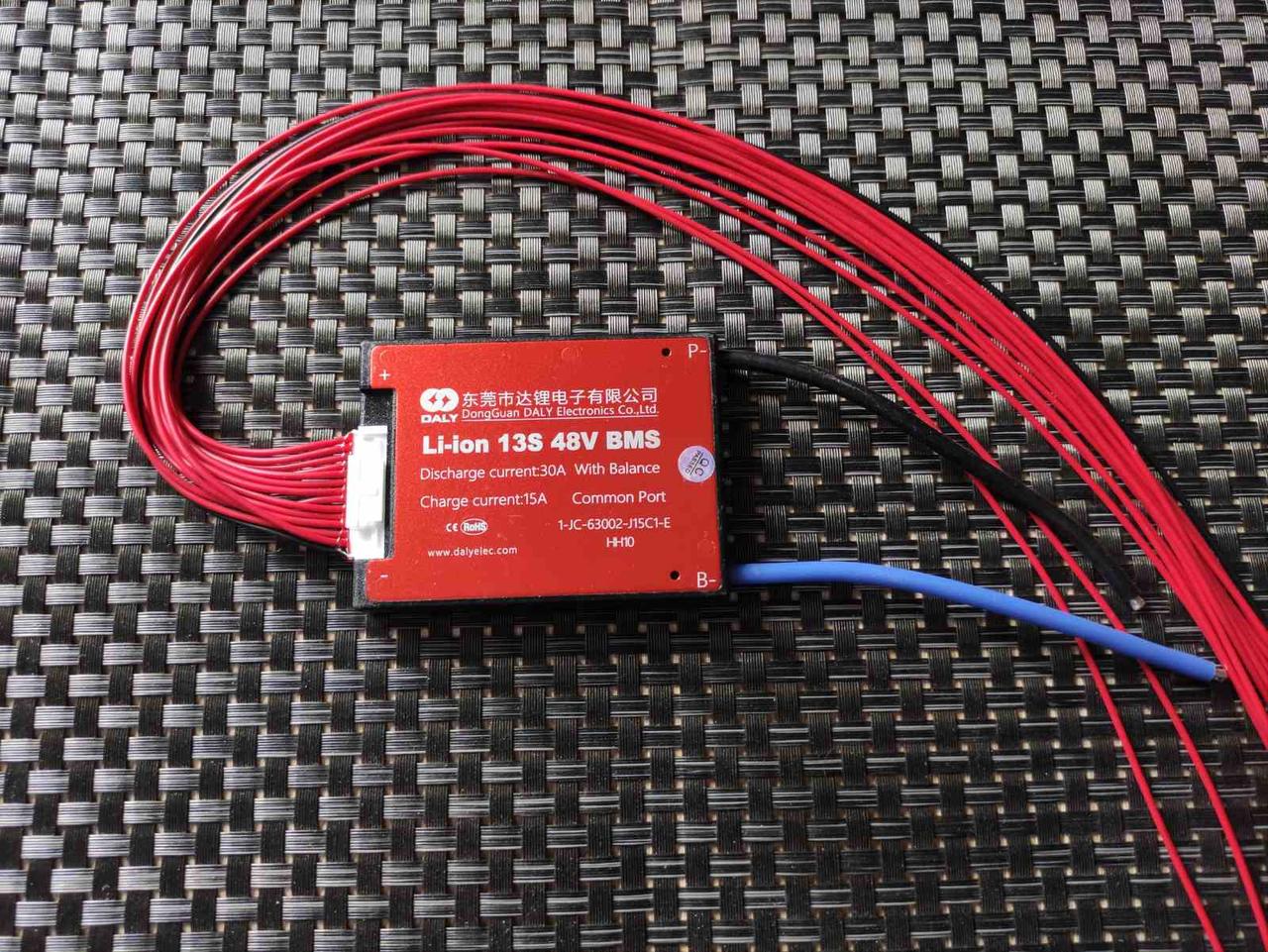 Плата BMS 48V- 54.6В,13S-30A DaLy,Li-ion,(симетрия Влагозащитная,с ...