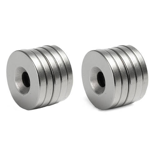 Магніти неодимові кріпильні 20x3мм N50 з отворомзенковим 5 мм 10 шт ...