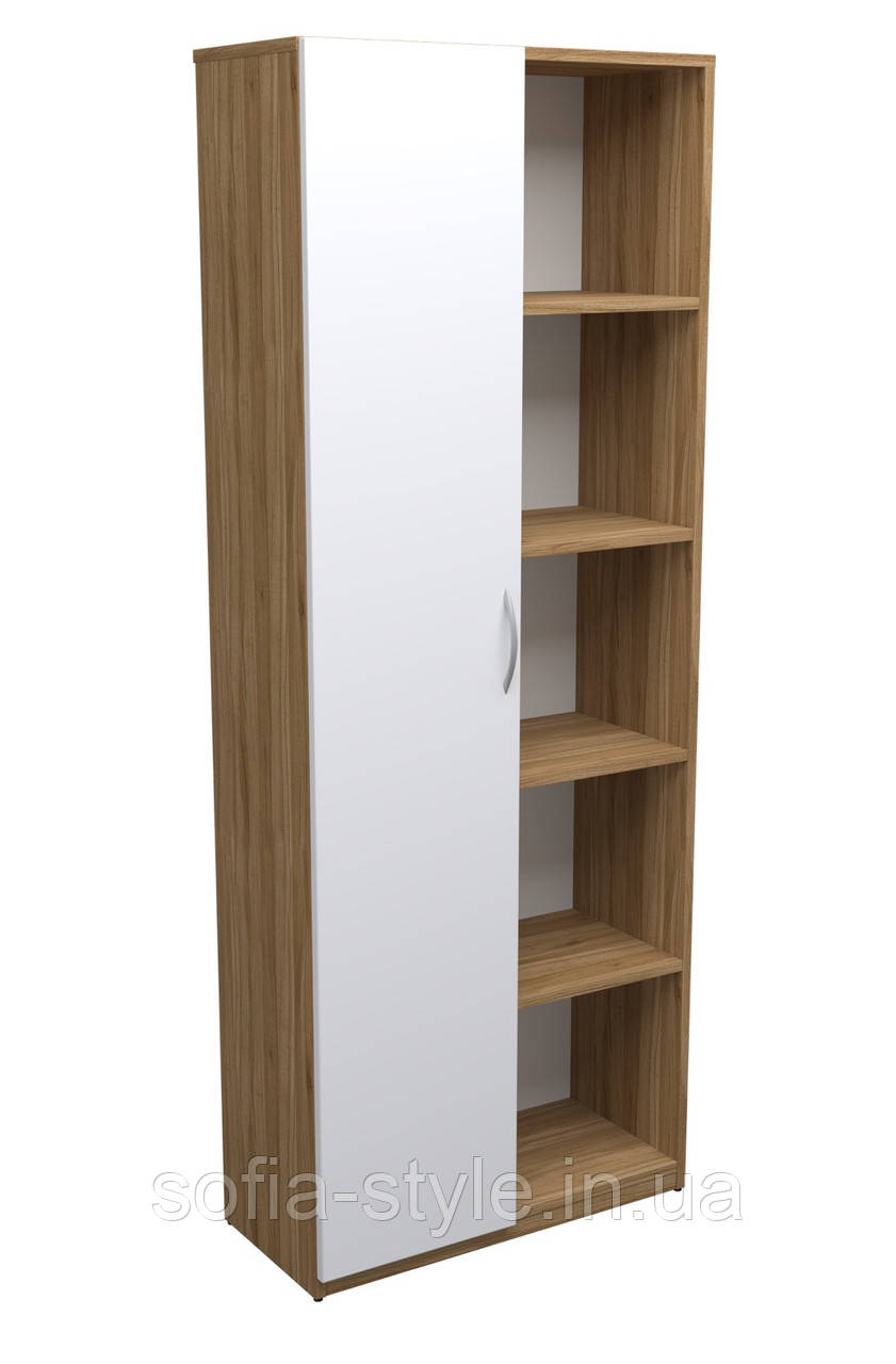 Шафа пенал з дверима та відкритими полицями 1900 600 400 мм Id 1852190589 ціна 3750