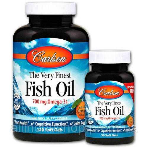 Купить Омега 3 Carlson Labs The Very Finest 120+30 Soft Gels Orange AO ...