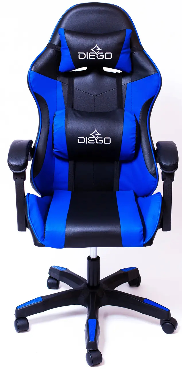 Стул компьютерный игровой DIEGO синее, Кресло игровое для компьютера ...