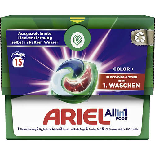 Капсули Ariel Color + для кольорового одягу , 15 шт (ID#1852702593 ...