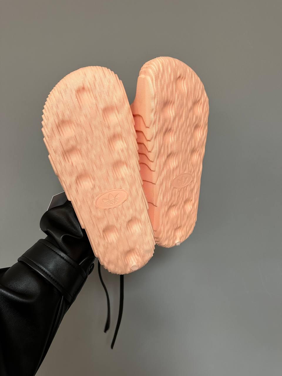 Женские шлепанцы Adidas Adilette Slide Peach персиковые резиновые ...