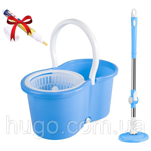 Купить Швабра с ведром с турбо-отжимом Easy Mop, 360 градусов, Синяя ...