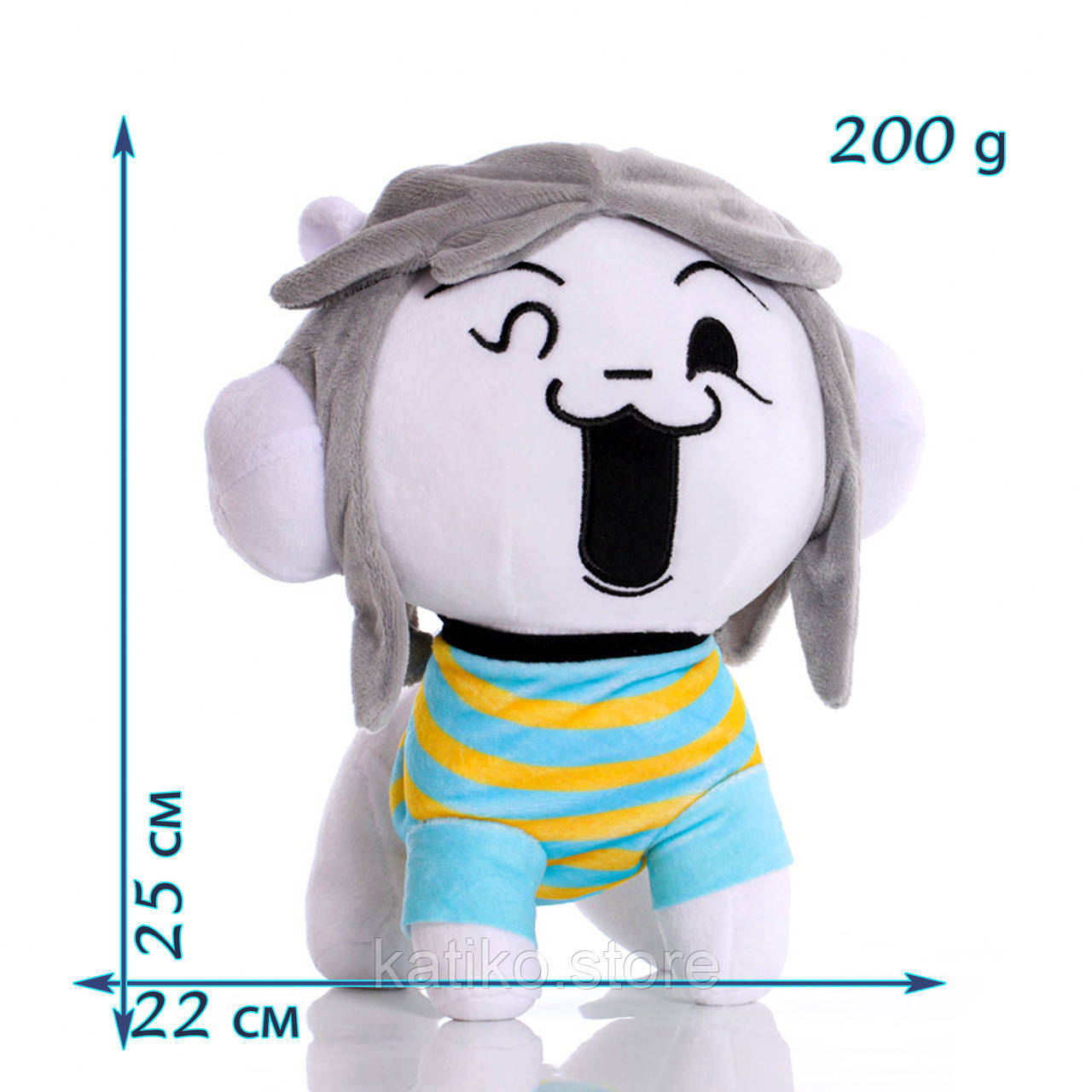 М'яка іграшка Теммі з гри Андертейл, 25 см, Undertale, Temmie (ID#1854059631), цена: 420 ...