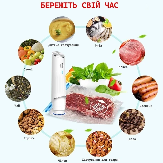 Набор для вакуумирования из 13 шт: Портативный аккумуляторный ...
