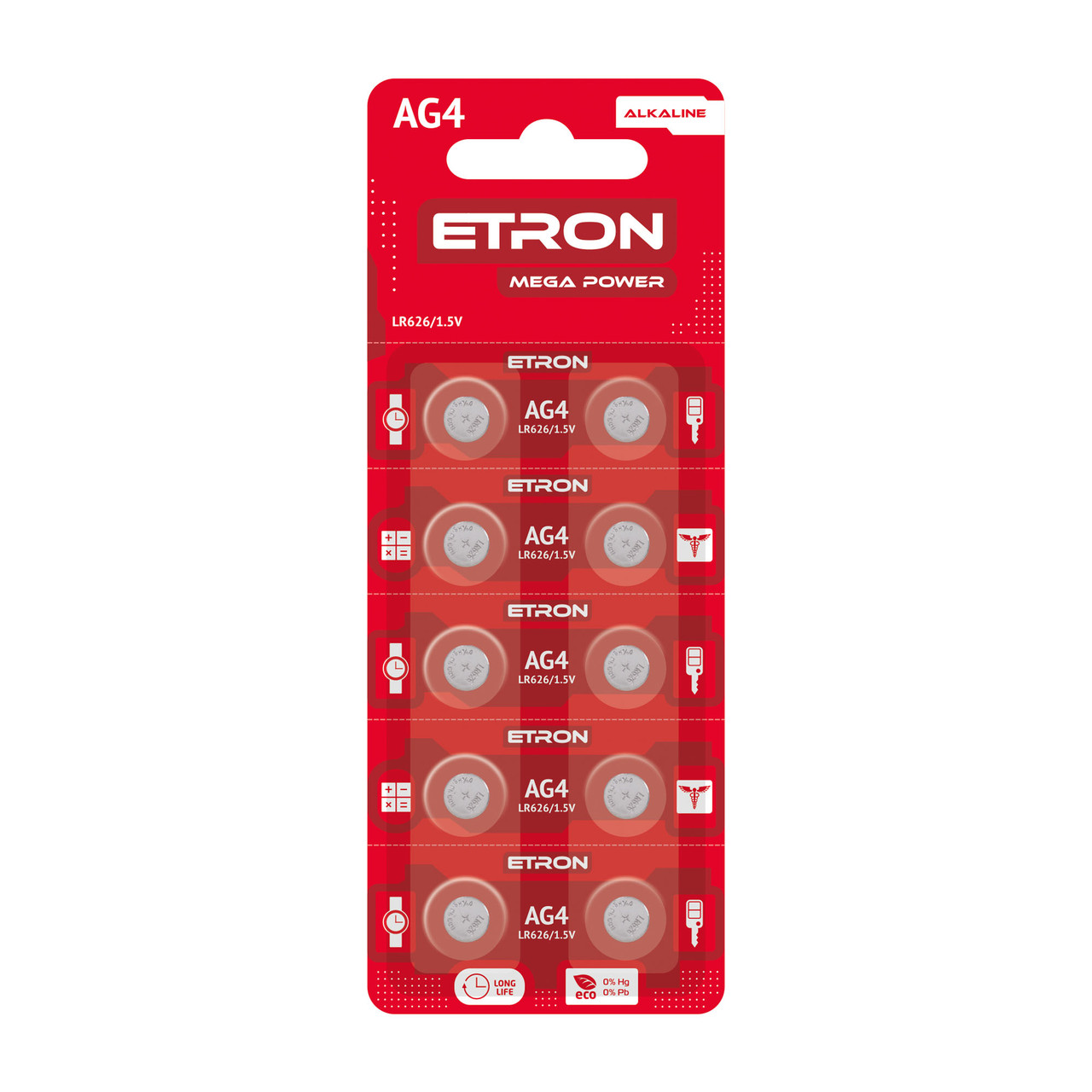 Батарейки ETRON Mega Power AG4 10 шт.: продажа, цена в Виннице ...