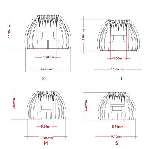 Купити Moondrop Spring Tips це силіконові амбушюри Ear-Tips для IEMs ...
