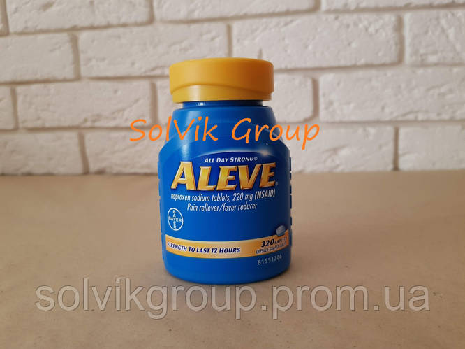 Aleve Знеболювальне і жарознижувальне, засіб від болю в спині та м'язах ...