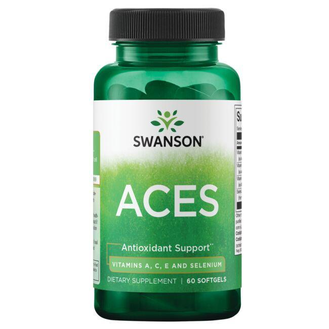 Витамины А С Е и селен, Vitamins A C E & Selenium, Swanson, 60 капсул ...