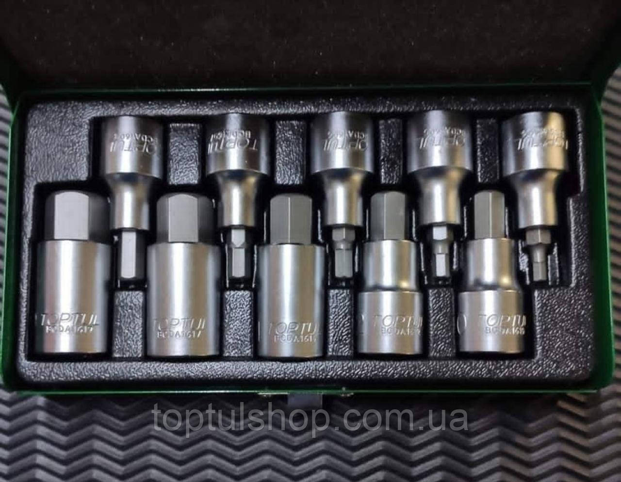 Купить Набор головок-бит шестигранник TOPTUL 1/2" Н4-Н19 GAAD1007, цена ...