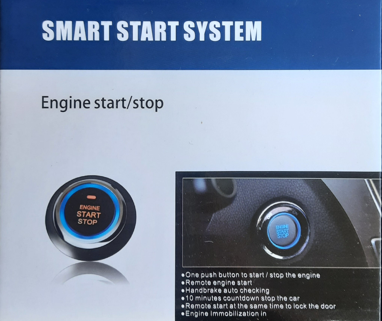 Купити Кнопка старт стоп з іммобілайзером Smart start system 12v, ціна ...