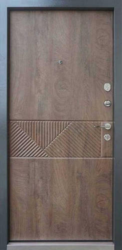 Двері Qdoors Ультра Сопрано-М 950 Пр спил дерева коньячний + вічко ...