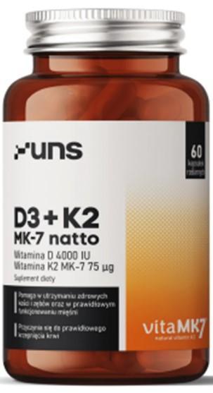 Витамин D3+K2 UNS D3+K2 MK-7 Natto 60 Vcaps — Купить Недорого на Bigl ...