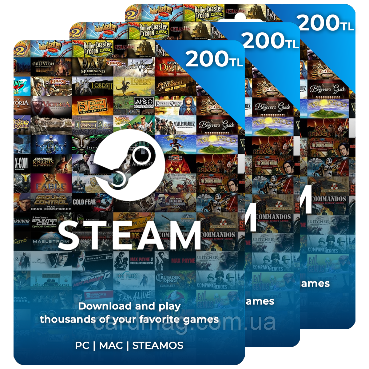 Купить Steam Gift Card на сумму 600 TL (регион Турция), цена 720 ...