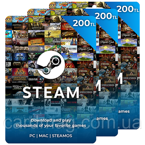 Купить Steam Gift Card на сумму 600 TL (регион Турция), цена 720 ...