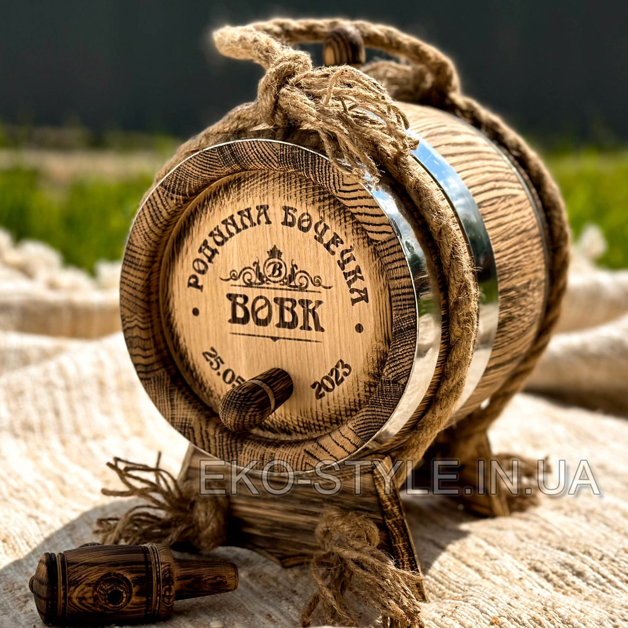 Бочка Дубовая 3л Old (под Старину) + Ручка (от 200грн) + Гравировка (от ...