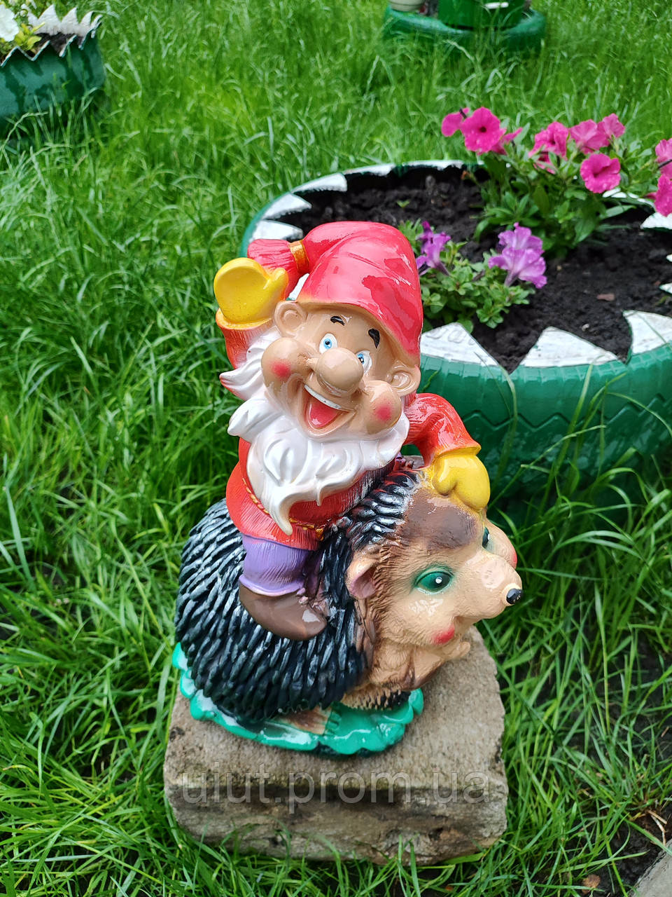 Садова фігура Гном на Їжаку 37 Id 1857477881 ціна 425 ₴ купити на Prom Ua