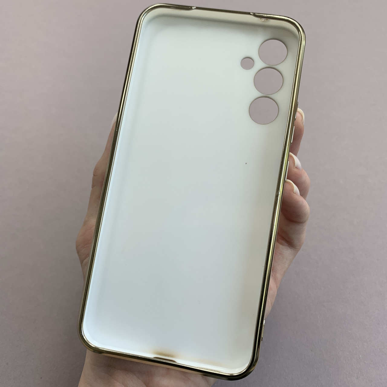 Купить Чехол для Samsung Galaxy A34 5G глянцевый с золотой окантовкой ...