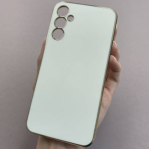 Чехол для Samsung Galaxy A34 5G глянцевый с золотой окантовкой чехол на ...