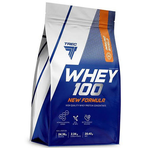 Купить Сывороточный протеин для роста мышц Whey 100 New Formula Trec ...