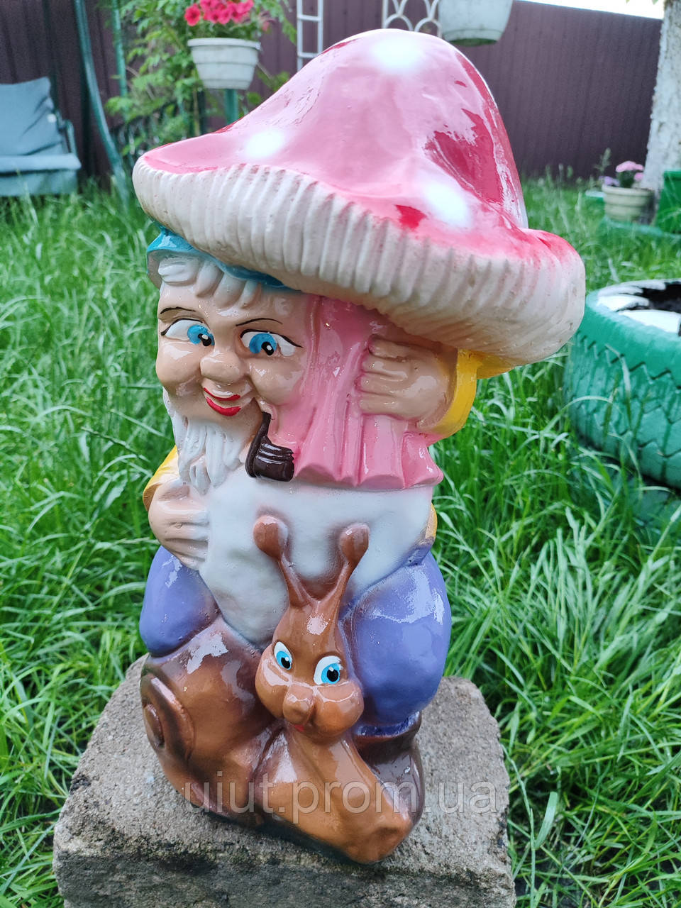 Садова фігура Гном Лісник 39см ціна 345 ₴ купити на Prom Ua