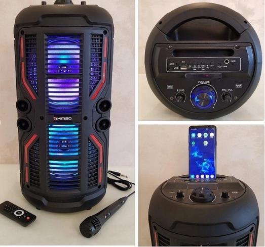 Купити Колонка музична KIMISO QS-A283 BT з дротовим мікрофоном 8*2'BASS ...