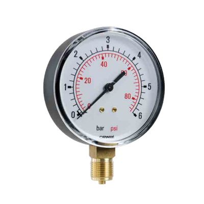 Манометр радиальный Cewal M 50 RP IR 6 bar (Ø52mm 0-6Bar): продажа, цена в Ивано-Франковской ...