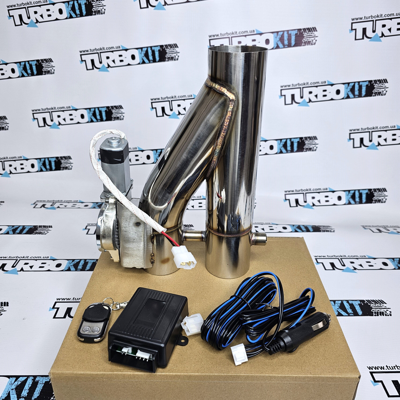 Заслонка (V-pipe) 63мм с электроприводом cut out для выхлопной системы ...