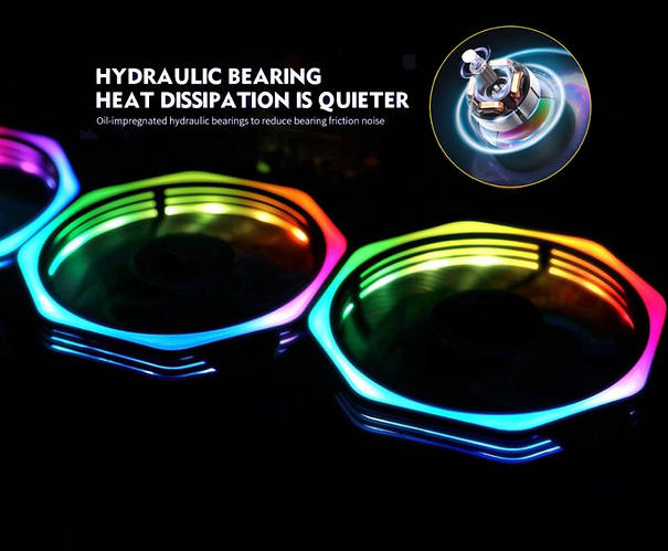 Купить Вентилятор 120мм INPLAY M10 Rainbow RGB 3pin+Molex 1200RPM, цена ...