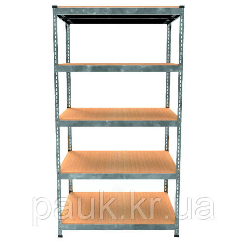 Металлический стеллаж 1800х900x450 мм Light оцинкованный, 5 полок ...