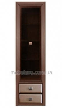 Вітрина Коен МДФ REG1W2S 1-дверна з 2 шухлядами Венге магія/штрокс темний, цена 9310 ₴: купить ...