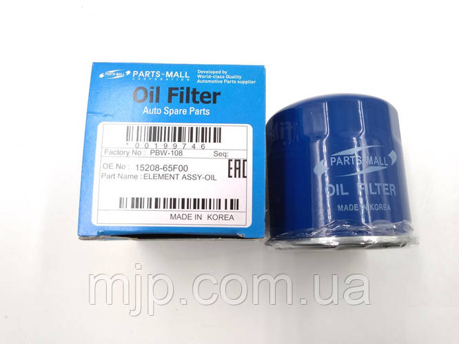 Фільтр масляний PARTS-MALL PBW-108 15208-65F0E, 15208-3J400, 15208 ...