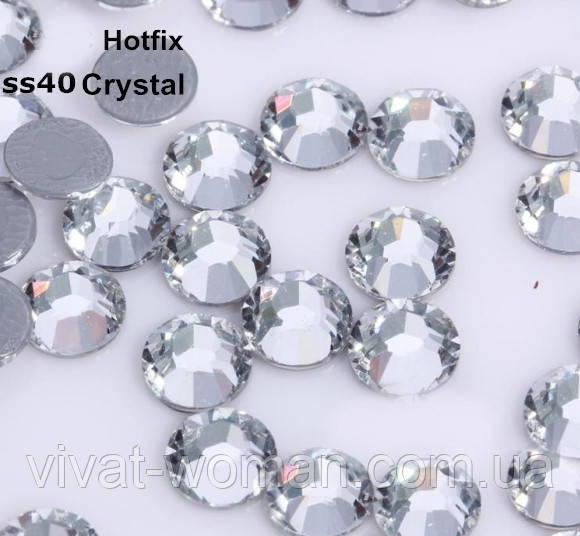 Стразы А+ Premium, Crystal SS40 (7,9-8,1 мм) термоклеевые. Цена за 1 шт ...