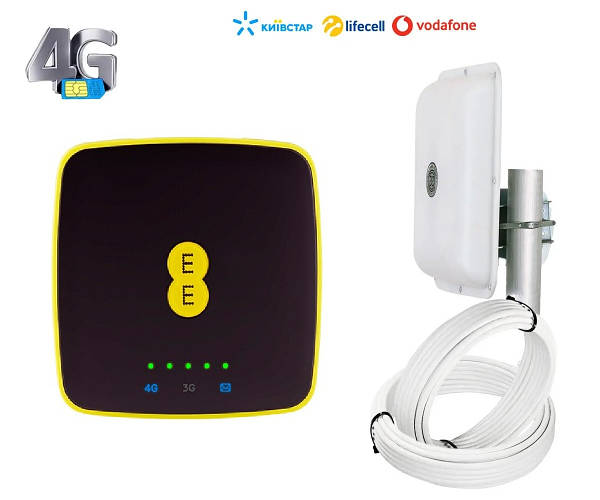 Комплект Мобильный интернет за городом 4G WiFi роутер Alcatel EE40 + 4G ...