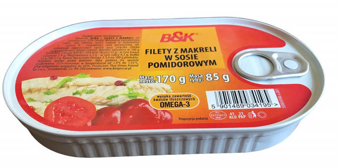 Купити Консерва філе скумбрії в томатному соусі M&K 170 гр, ціна 42 ...