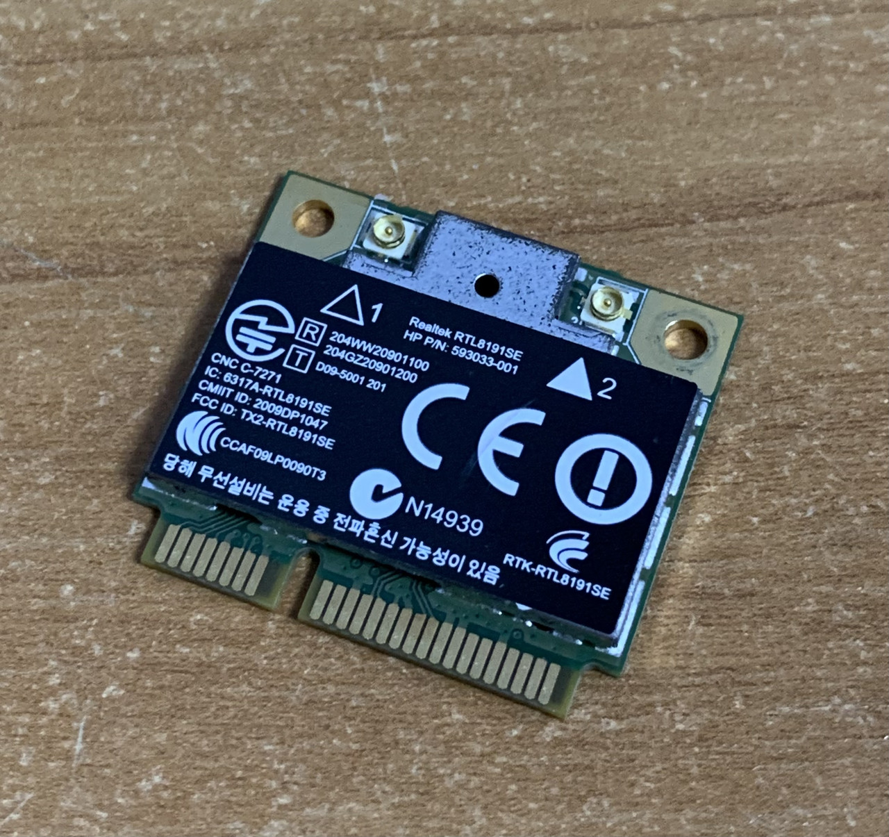 Купить Б/У Wi-Fi модуль Realtek RTL8191SE, HP G62, CQ62, 593033-001 ...